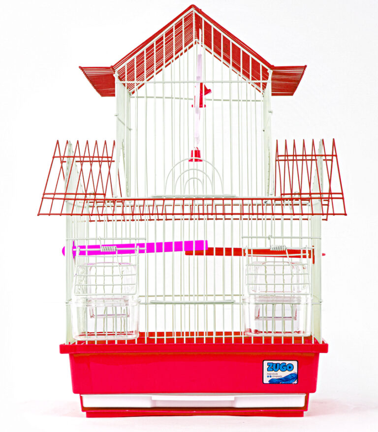 Aviary Bird Cage 3 – 30x23x46cm – Red | Zugo | Bold Red Bird Cage for ...