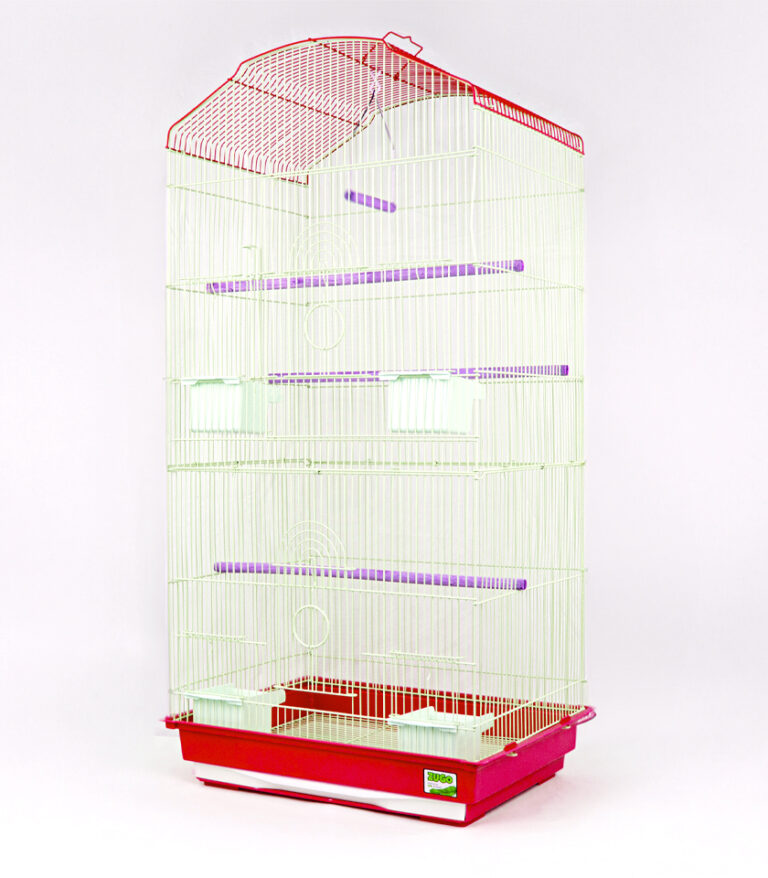 Aviary Bird Cage 7 – 48x37x95cm – Red | Zugo | Large Red Bird Cage for ...