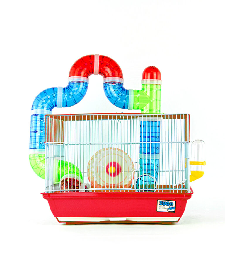 Hamster Cage 2 – 37x28x27.5cm – Red | Zugo | Vibrant Red Hamster Cage ...