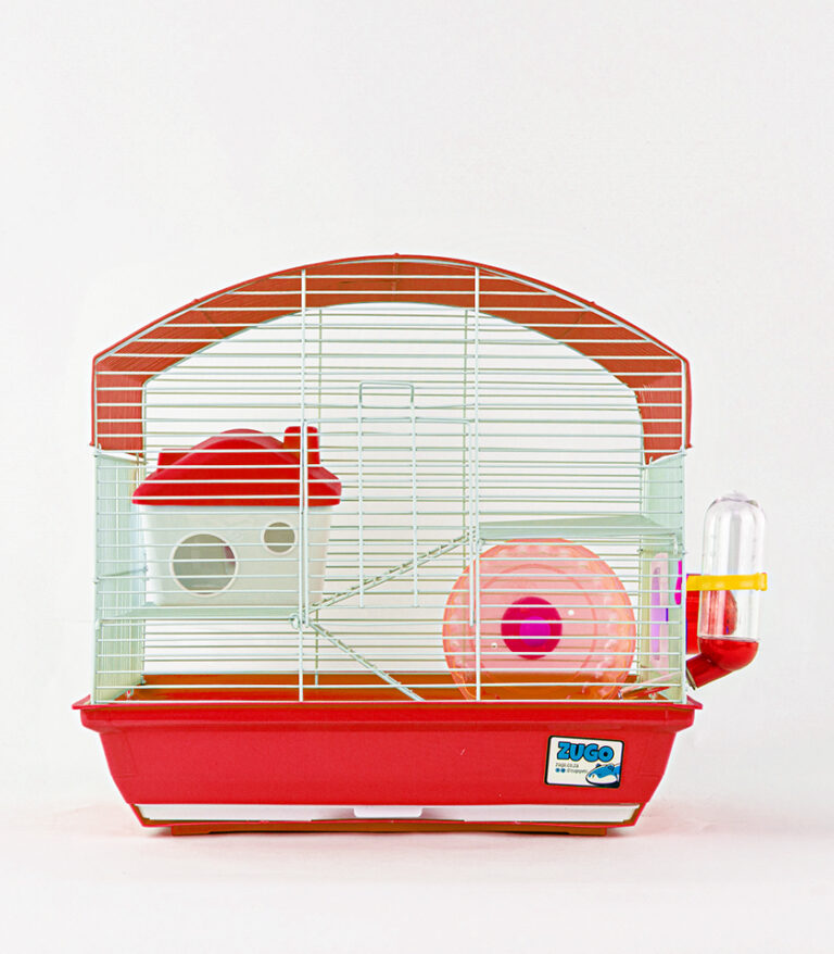 Hamster Cage 3 – 37x28x35cm – Red | Zugo | Vibrant Red Multi-Level ...